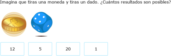 IXL - Sucesos compuestos: hallar el número de resultados (Ejercicios de ...