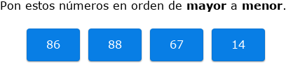 IXL - Ordenar números hasta 100 (Ejercicios de matemáticas de 3.ᵉʳ grado)