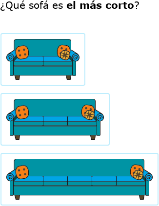 IXL - Comparar longitudes (Ejercicios de matemáticas de 1.ᵉʳ grado)
