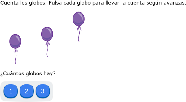 IXL - Aprender a contar hasta 3 (Ejercicios de matemáticas de Preescolar)