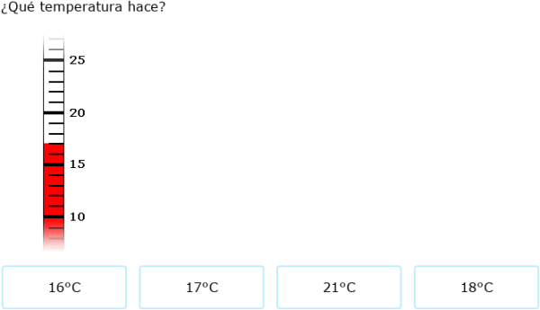 IXL - Leer un termómetro (Ejercicios de matemáticas de 2.º grado)